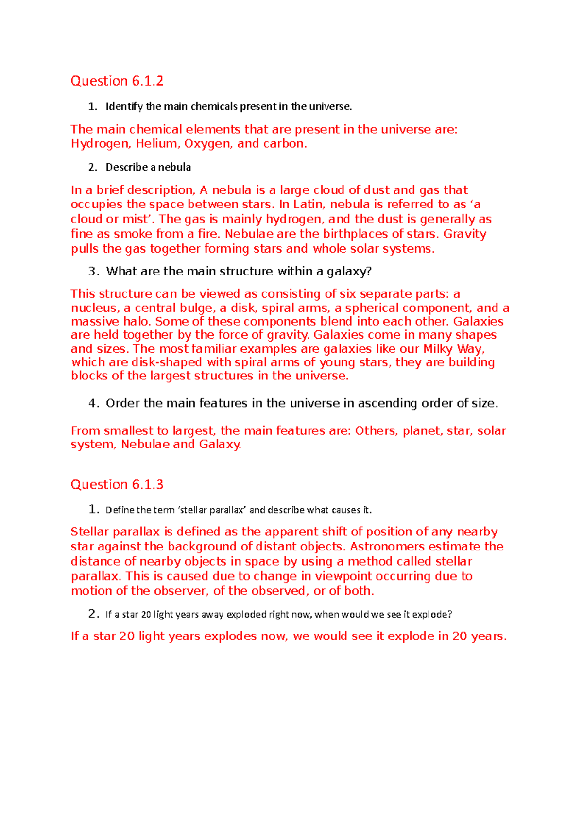 Science - detailed course work - Question 6. Identify the main ...