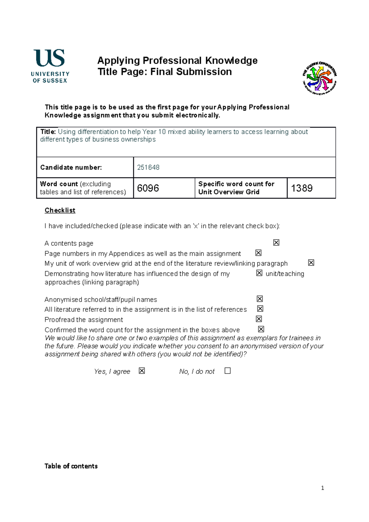 Differentiation - teaching business studies - Applying Professional ...