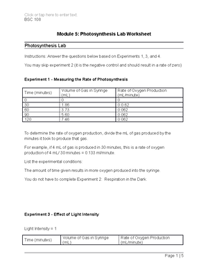 Lab 1 Scientific Method Lab Worksheet - BSC 108 Lab 1: Scientific ...
