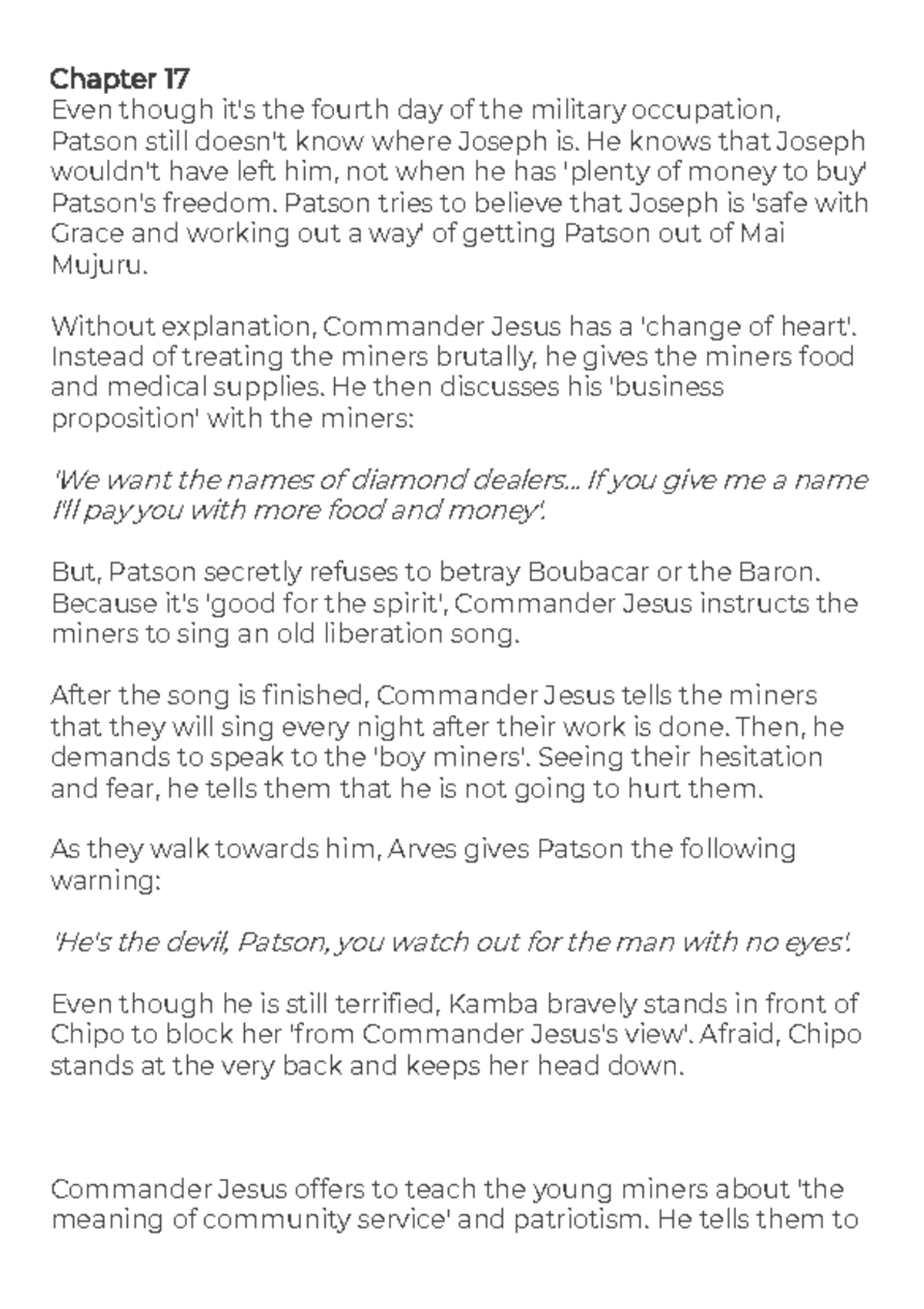 Diamond Boy Chapter 17 Summary - Chapter 17 Even though it's the fourth ...