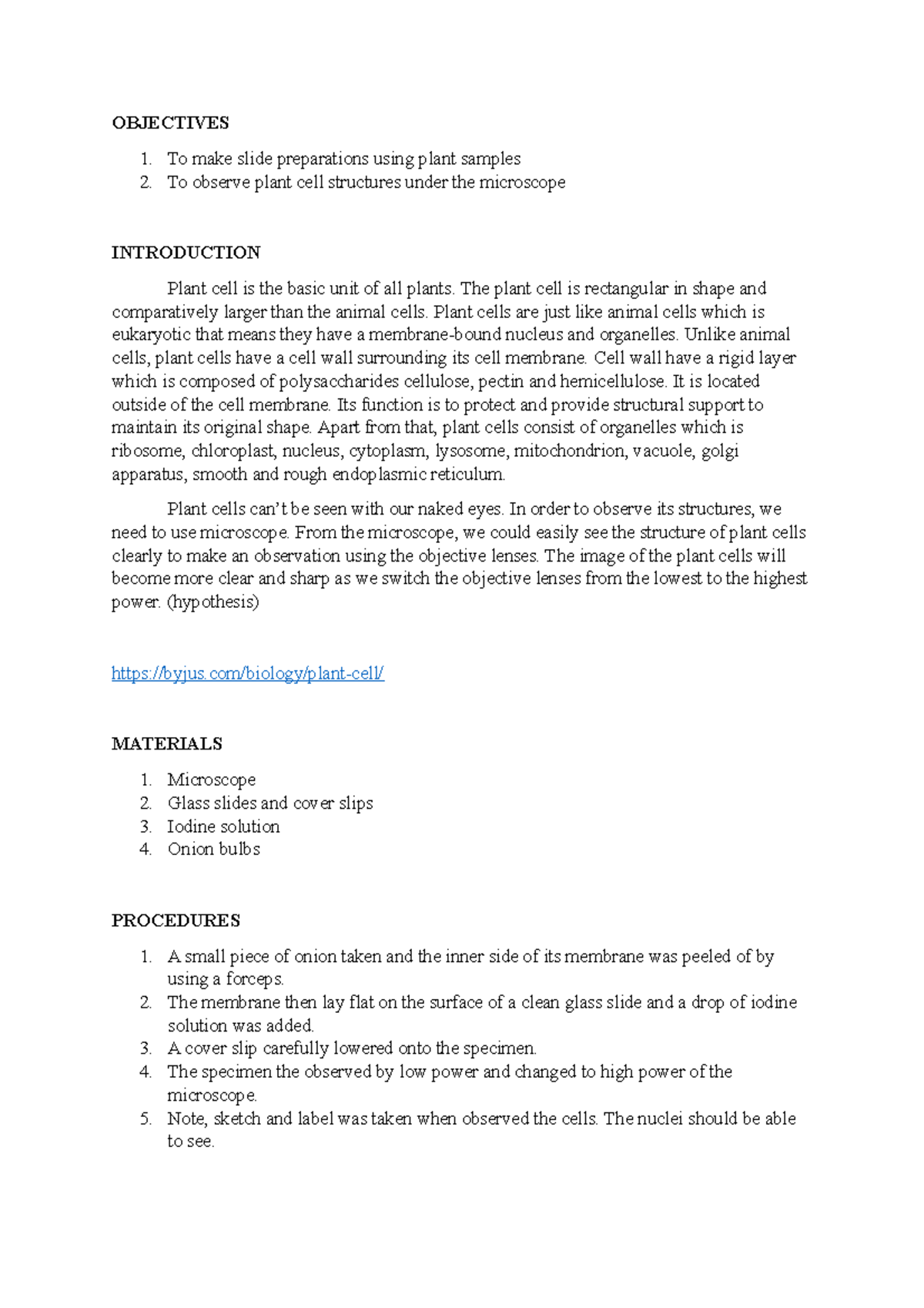 LAB Report Experiment 2 MIC102 - OBJECTIVES To make slide preparations ...