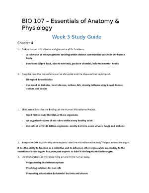 Chapter 10- Anatomy - BIO 107 – Essentials of Anatomy & Physiology Week ...