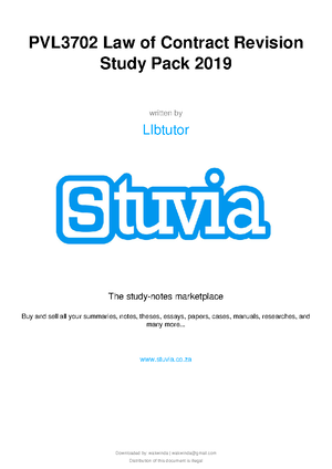 Chapter 3 - Law of Contract - Chapter 3: Basis of modern SA law: o Will theory = subjective ...