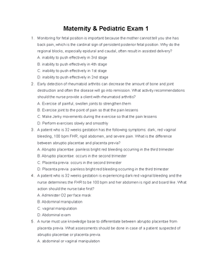 Pediatric Exam 2 Questions - 2022 - Pediatric Exam 2 Questions Which ...