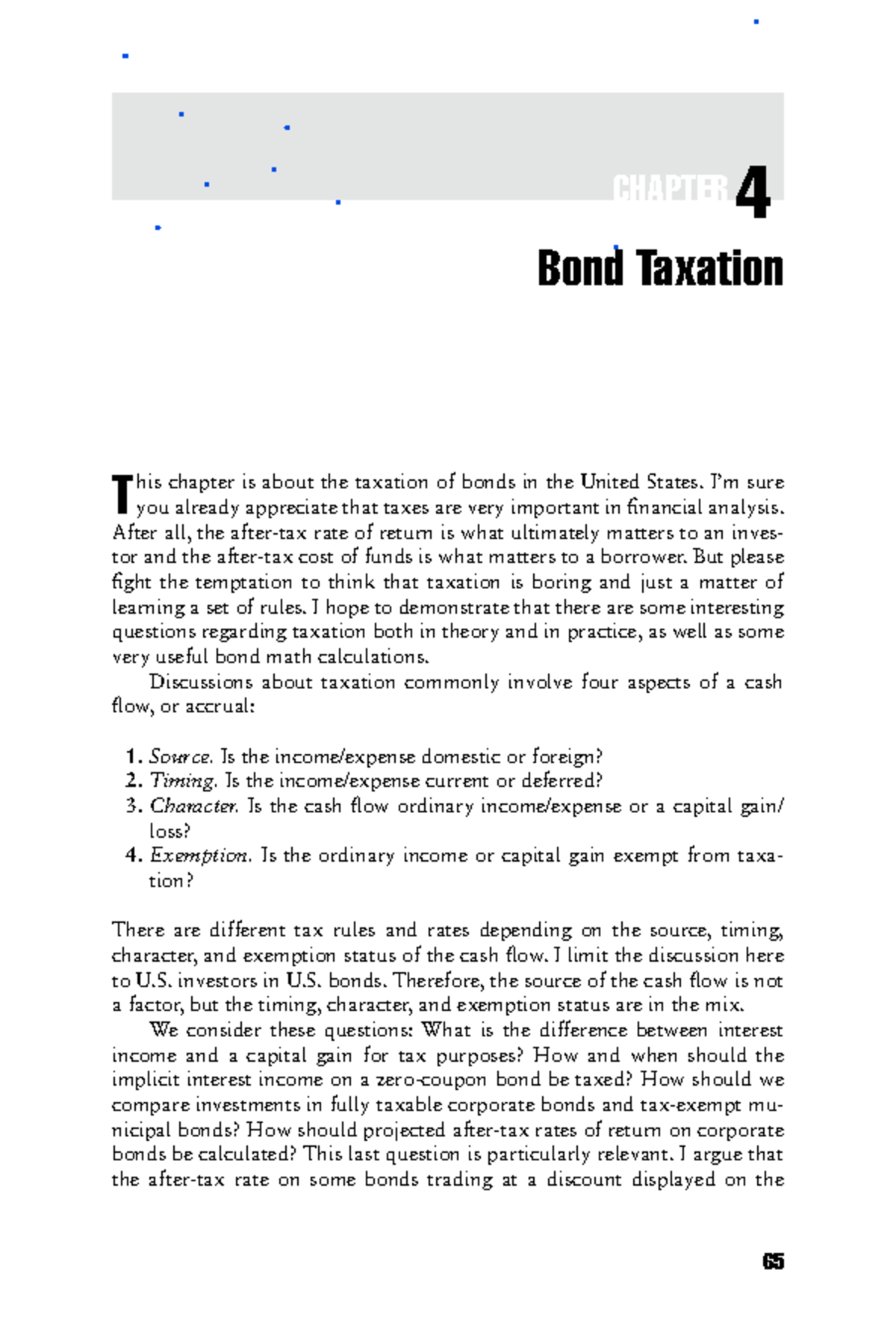 Bond Math 5 - 學習資源 - 65 CHAPTER 44 Bond Taxation T his chapter is about ...