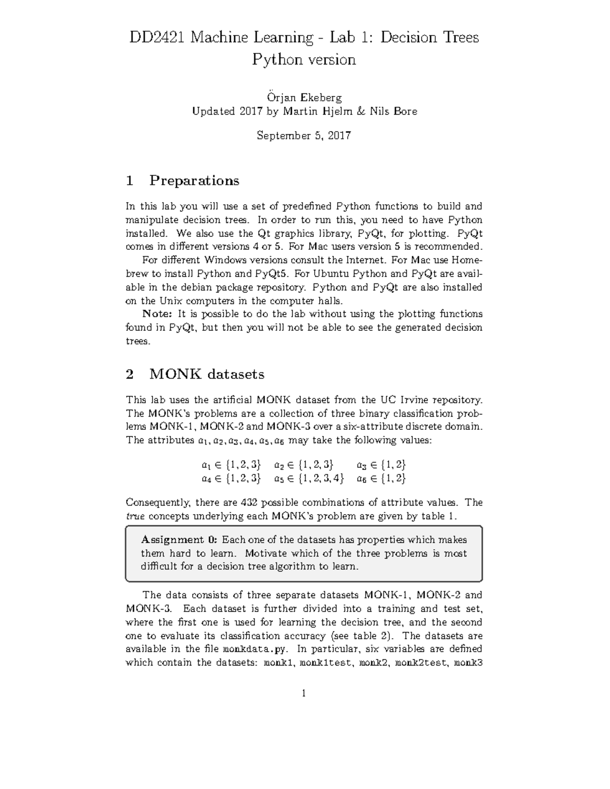 Dectrees-py - decision trees lab - DD2421 Machine Learning - Lab 1 ...