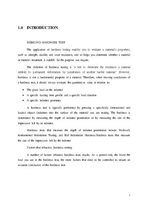Point LOAD TEST LAB Report - UNIVERSITI TEKNOLOGI MARA PULAU PINANG ...
