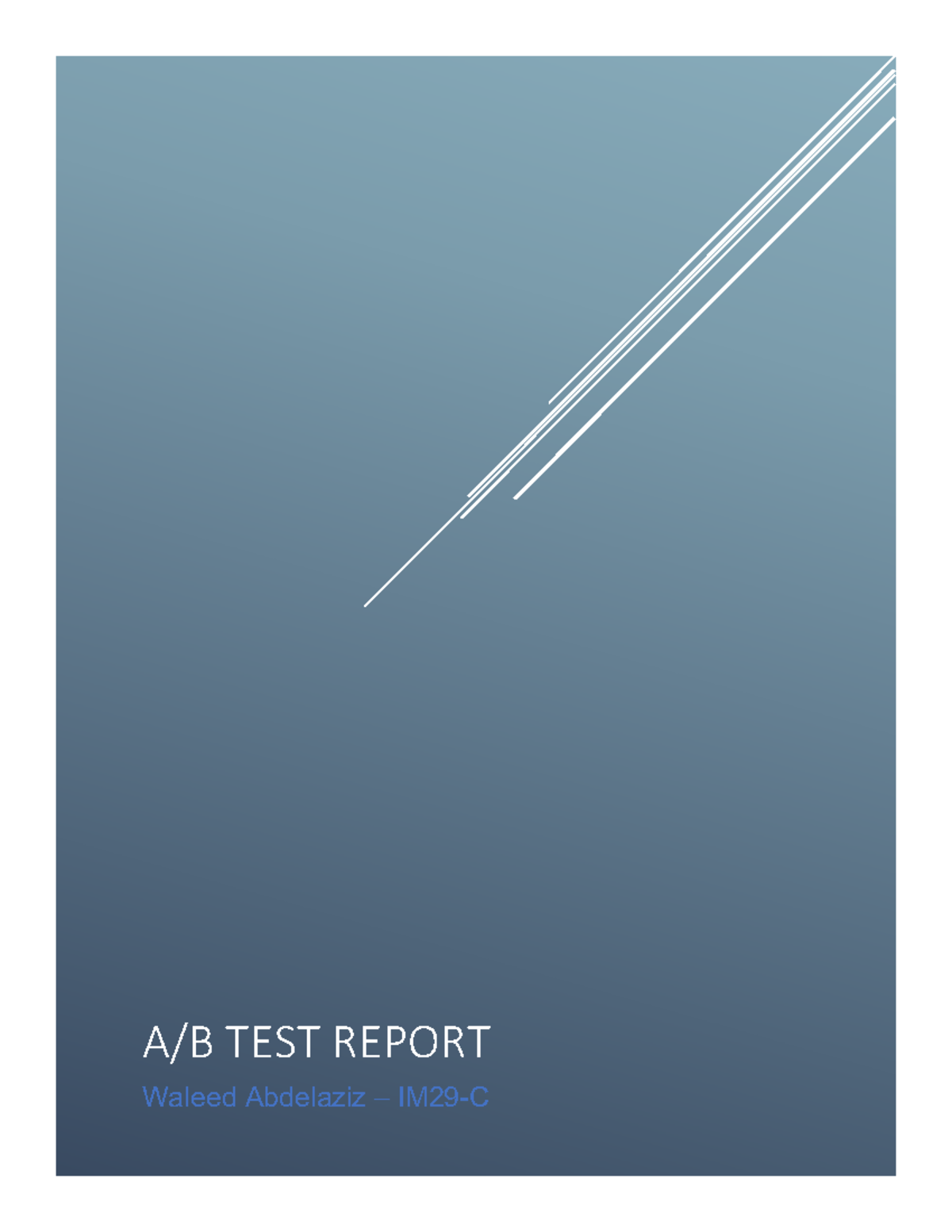 Dec A:B TEST Report - A/B test for decision analysis - A/B TEST REPORT ...