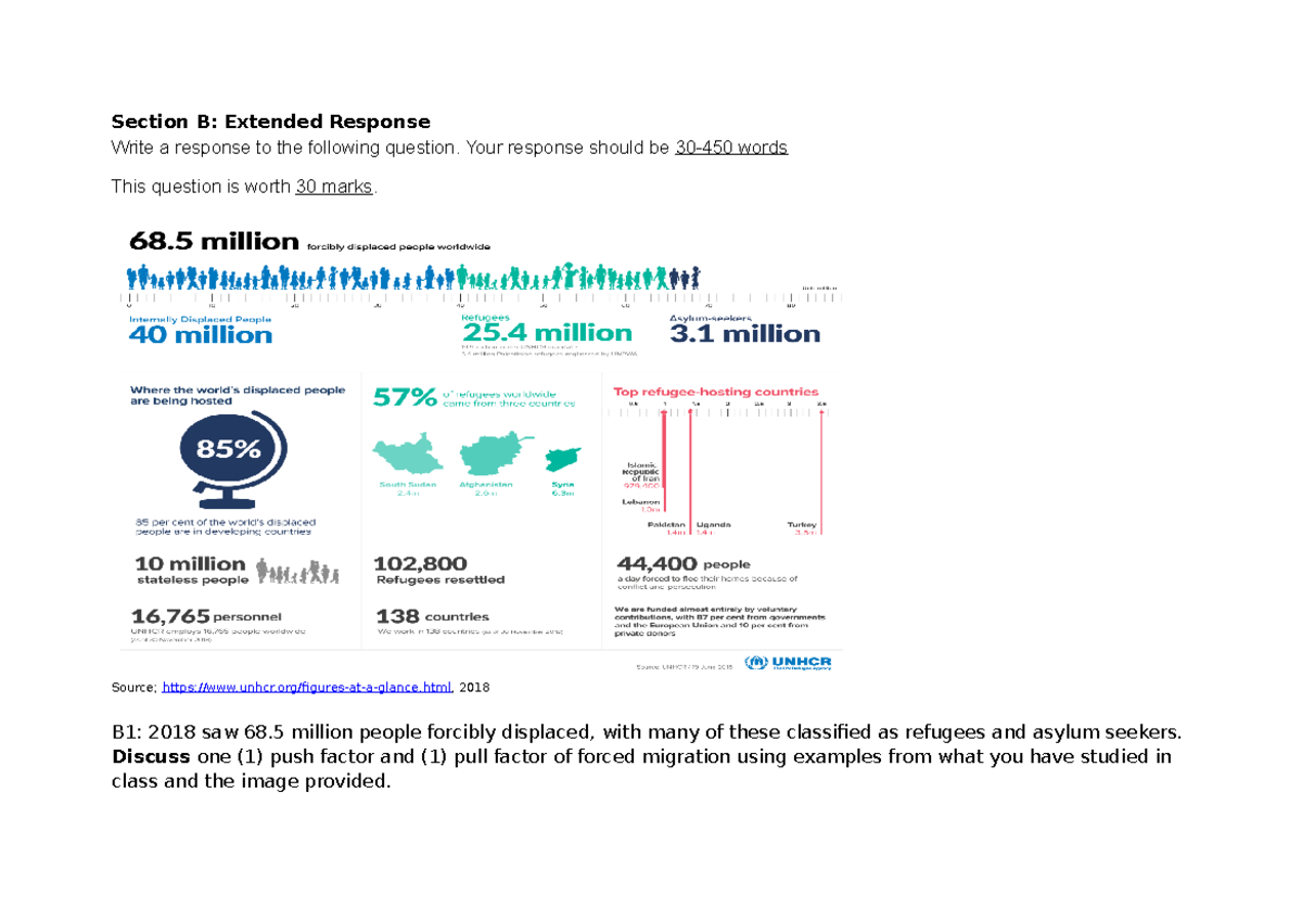 whole assignment mid year - Section B: Extended Response Write a ...