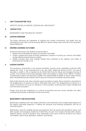 STS Lesson 10 When Technology and Humanity Cross - I. UNIT TITLE ...
