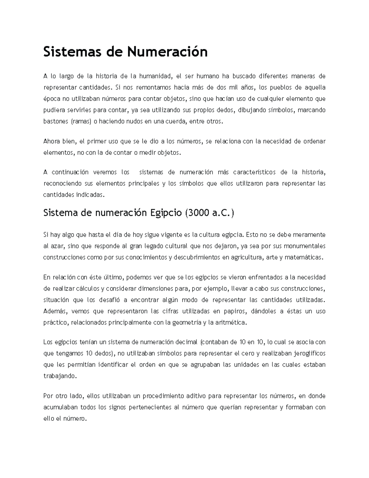TEMA 1 ( Temario) - APUNTES - Sistemas de Numeración A lo largo de la ...