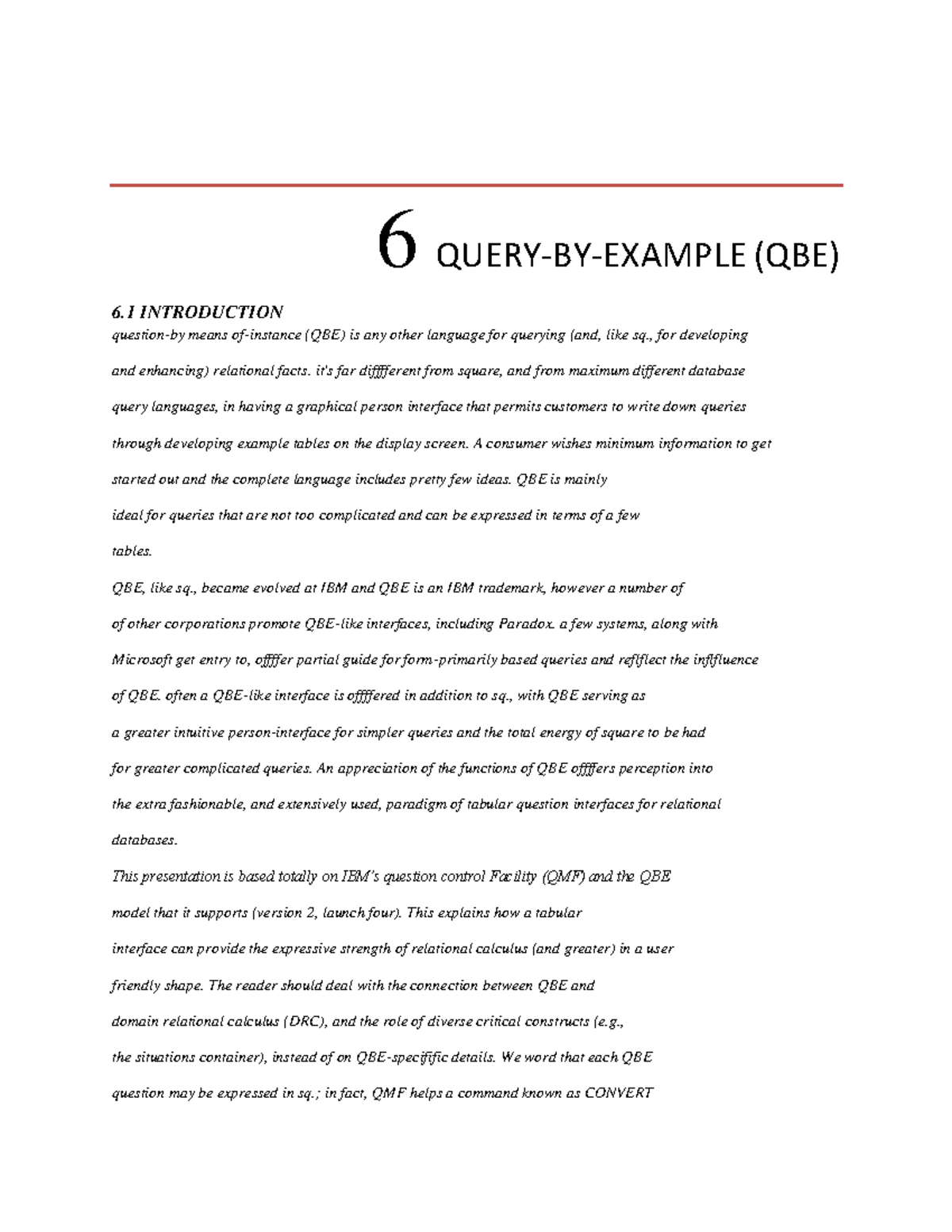 6 Query By Example Qbe 6 Query By Example Qbe 6 Introduction