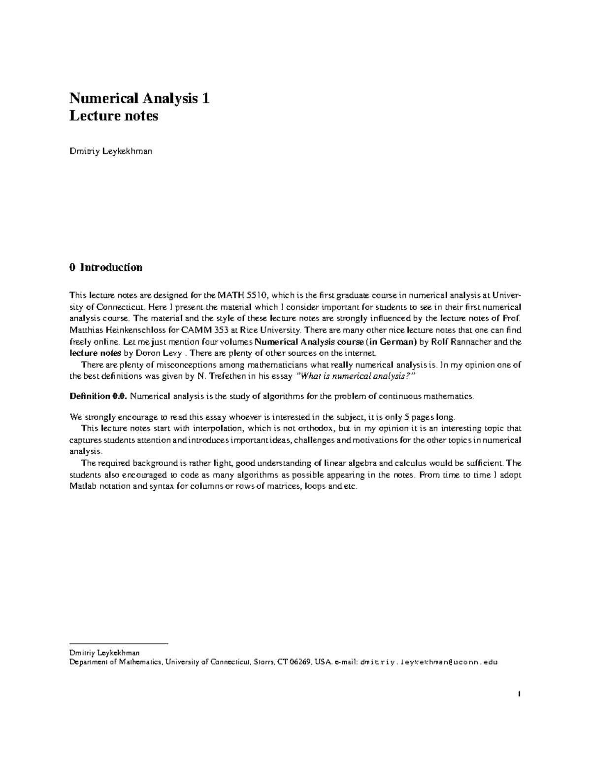 Lecture notes - Here I present the material which I consider important ...