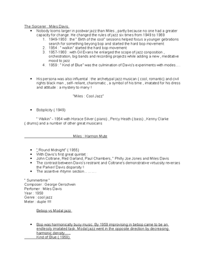 AMT Class notes (PT1 ) - Lecture on Weekly genre - Folk & the Folk ...