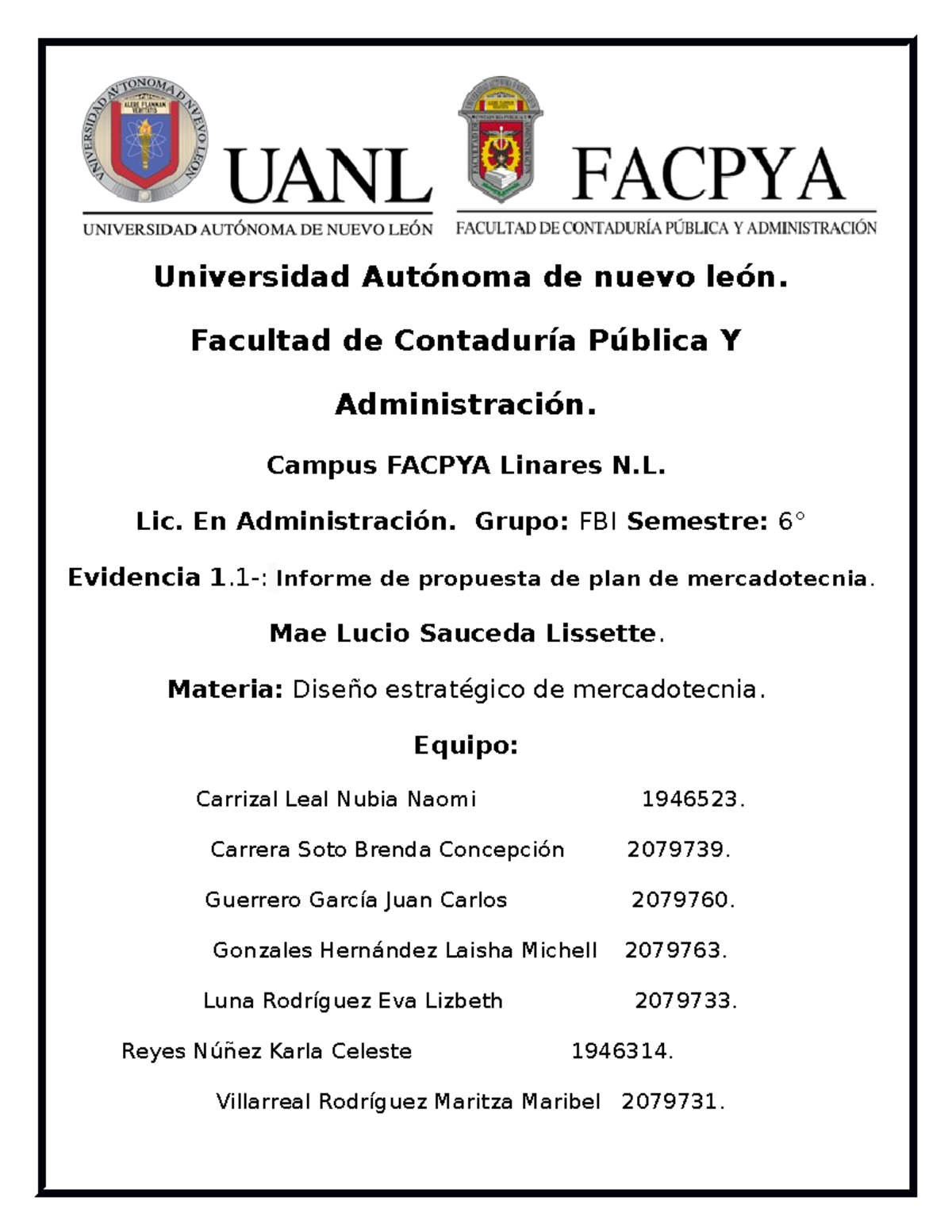 PIA de merca apple - Universidad Autónoma de nuevo león. Facultad de ...