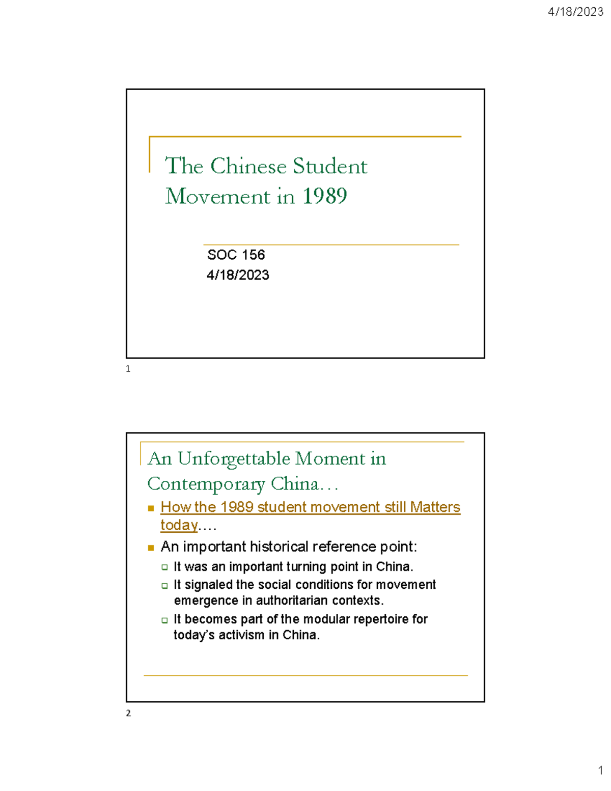 The Chinese Student Movement 1989 - The Chinese Student Movement in ...