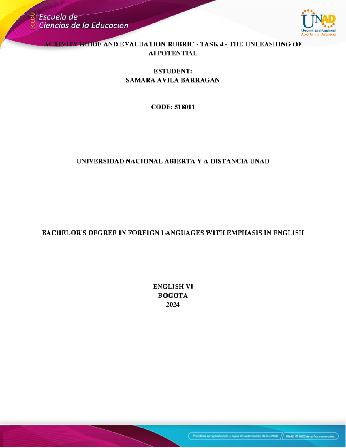 518011 - Task 4 - Samara Avila - ACTIVITY GUIDE AND EVALUATION RUBRIC ...