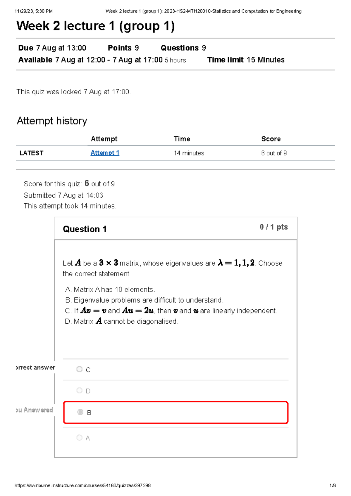 Week 2 lecture 1 (group 1) 2023-HS2-MTH2001 0-Statistics and Computation for Engineering - Week ...