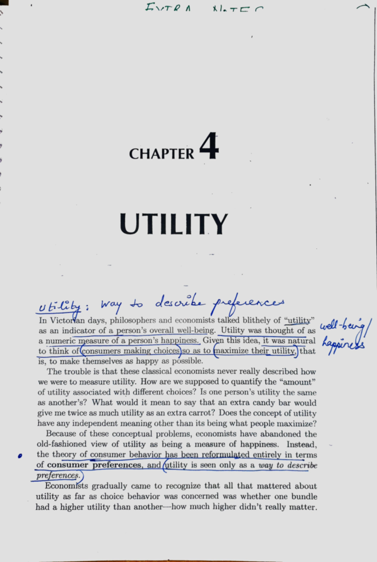 LE 3 Utility pt 1 - EVTRN CHAPTER 4 UTILITY utility way to describe preferences In Victorian ...