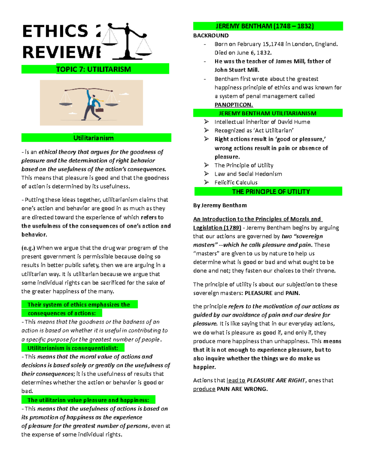 Ethics 211 Midterm Reviewer Complete - ETHICS 211 REVIEWER ...