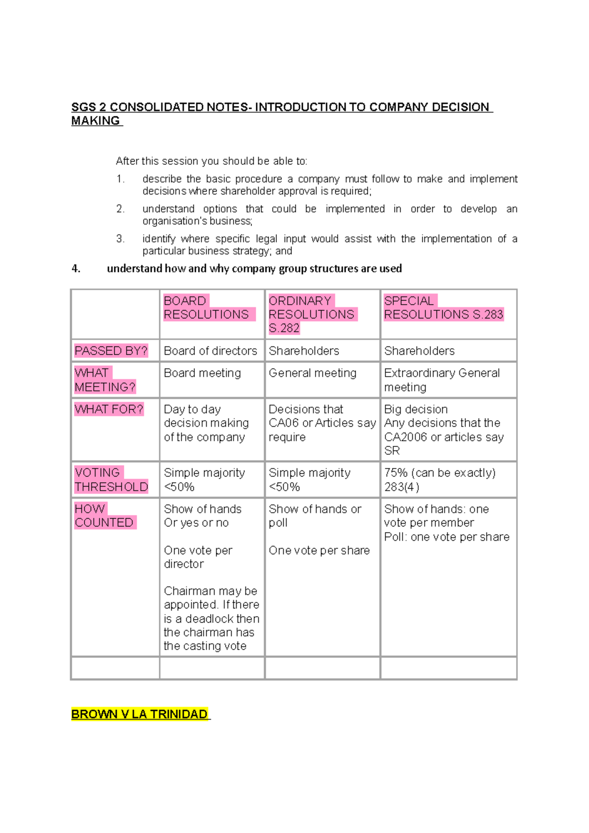 SGS 2 consolidates notes- Fully Consolidated - SGS 2 CONSOLIDATED NOTES ...