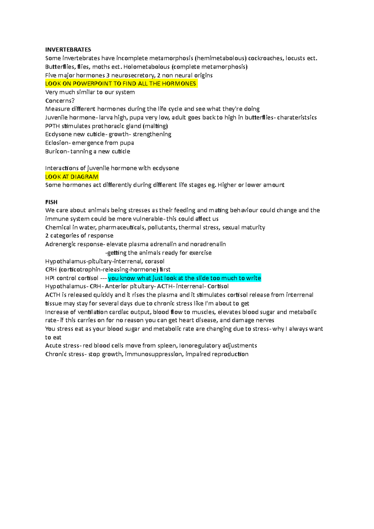 L5 Invertebrates - Lecture notes 5 - INVERTEBRATES Some invertebrates ...