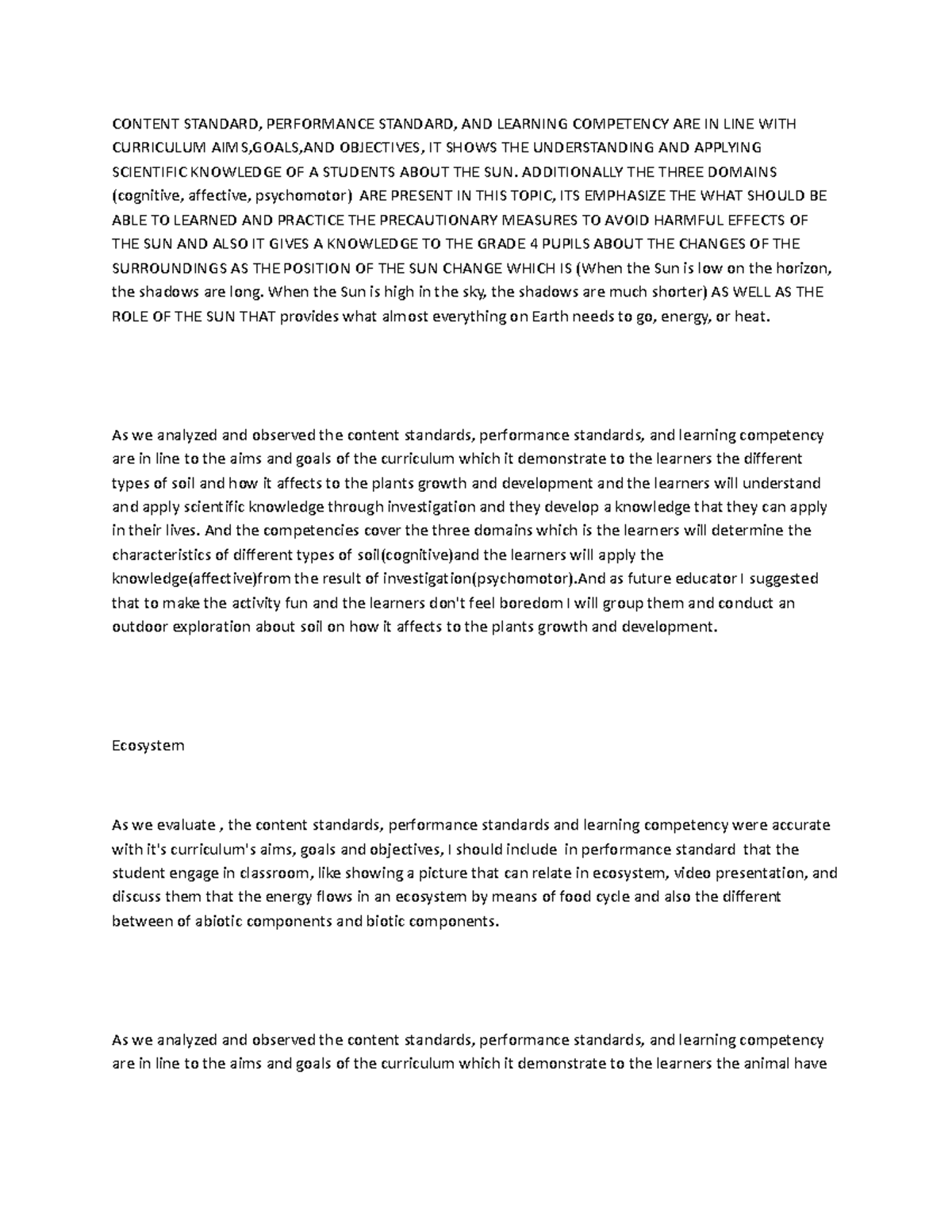 Content Standar-WPS Office - CONTENT STANDARD, PERFORMANCE STANDARD ...