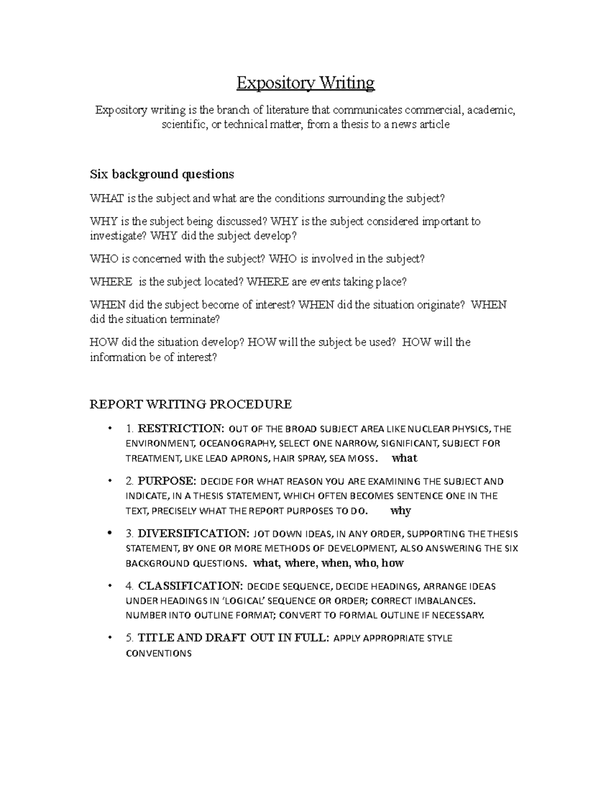 ANG225 Aut.2021 - Expository Writing Notes - Expository Writing ...