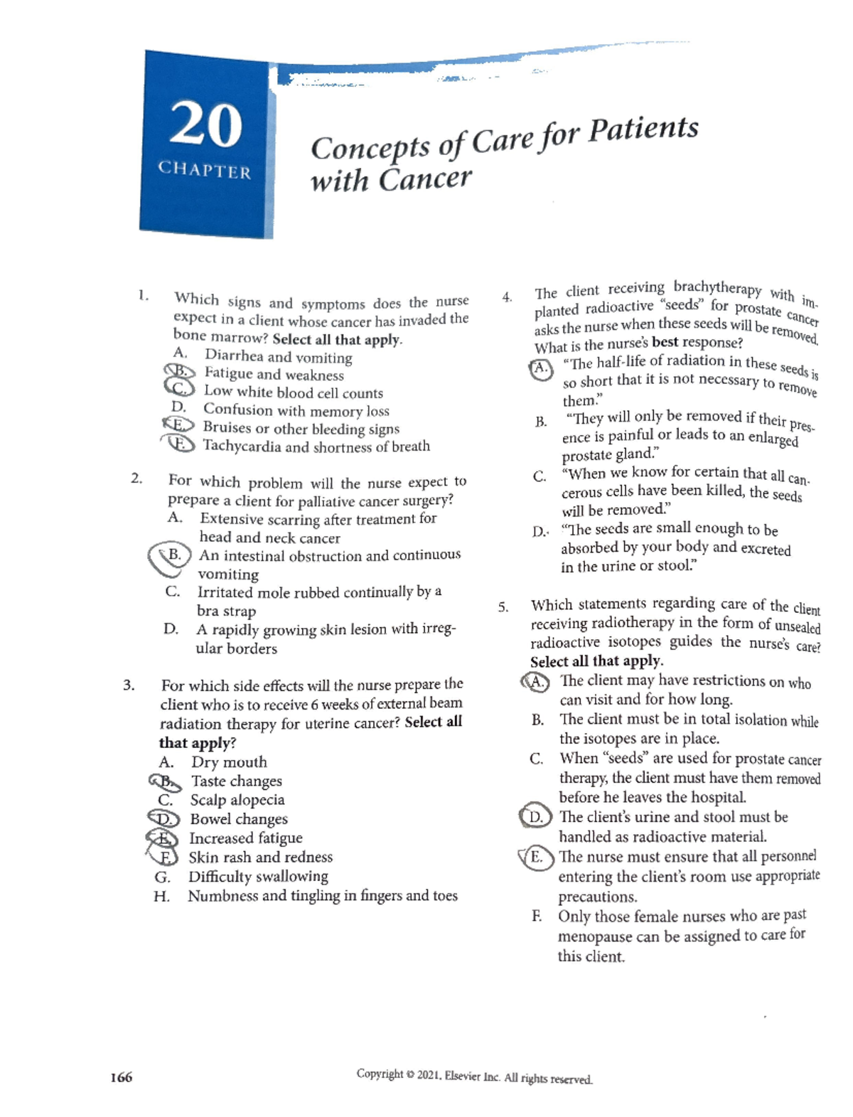 Med surg study guide concepts of care for patients with cancer - 20 ...