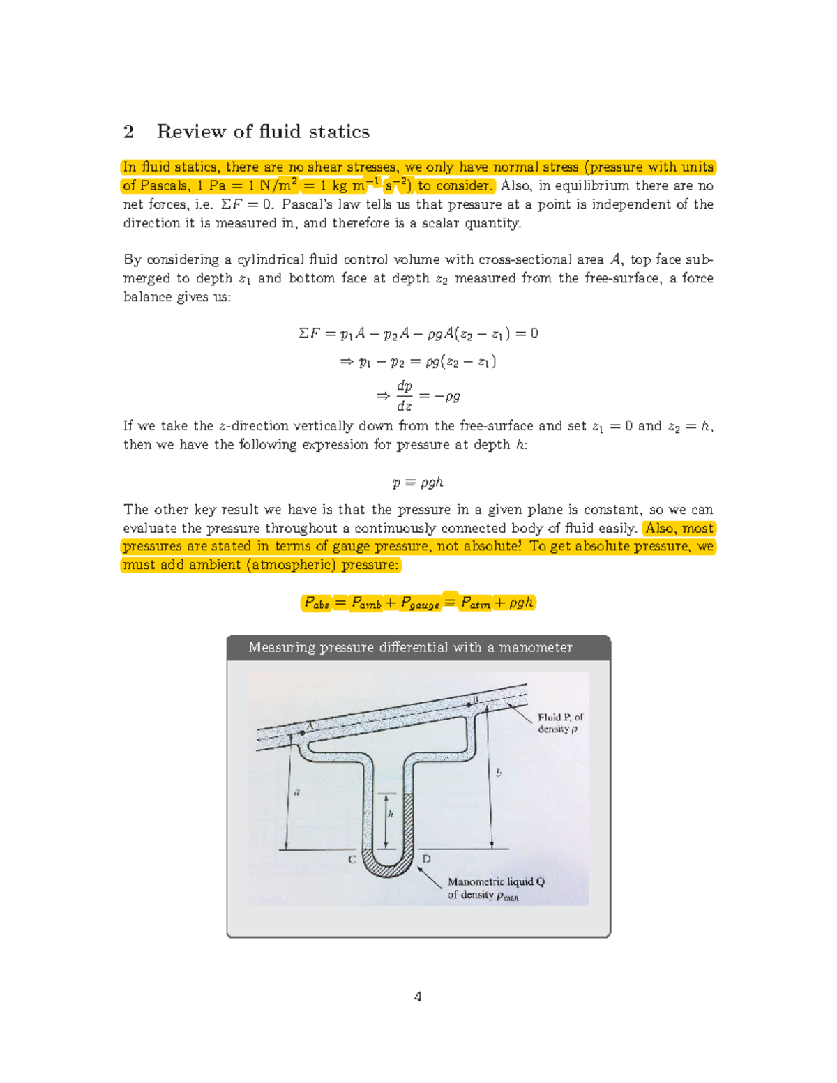 Notes Lecture 2 Review Of Fluid Dynamics Warning Popup Annotation Has A Missing Or Invalid