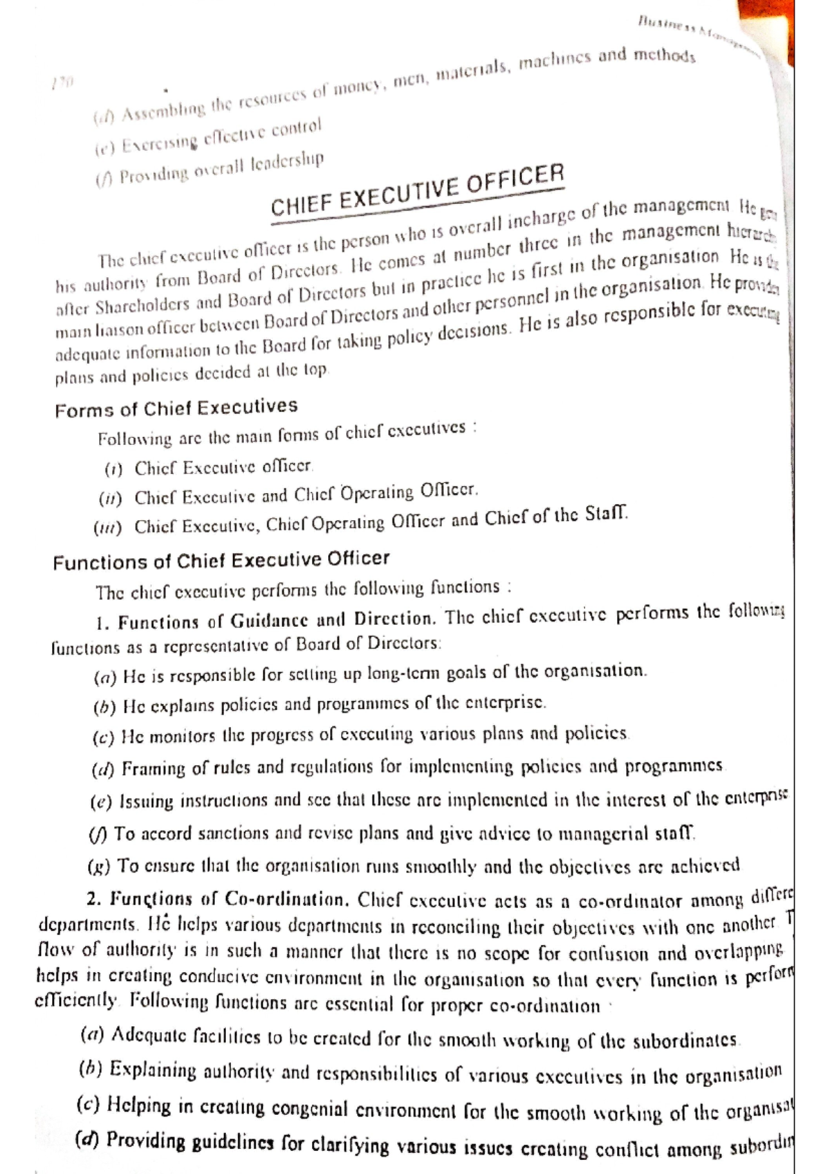 Study material 3 - Chief executive officer & examples - Hotel ...