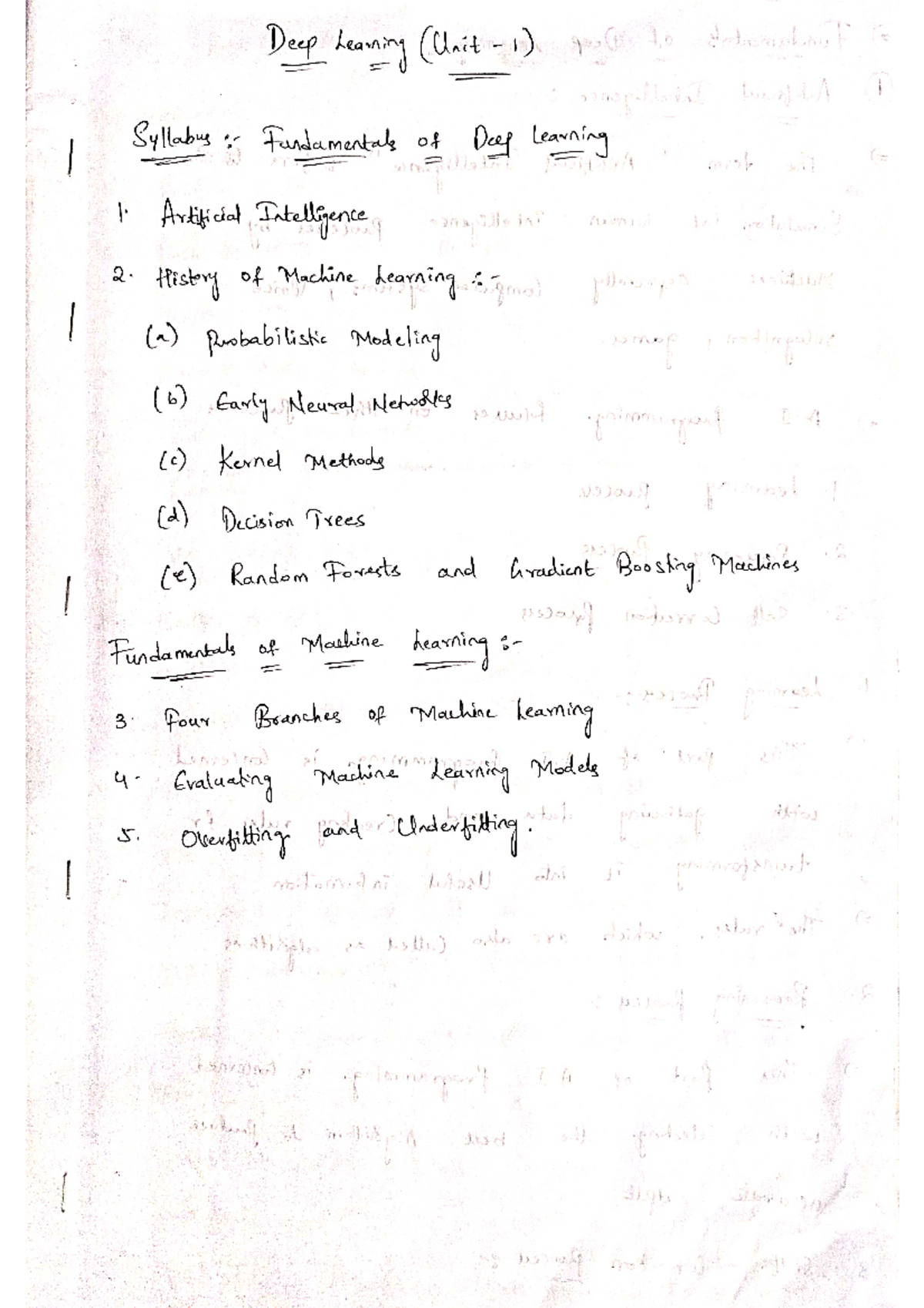 Deep Learning Unit - 1 - As you want to need the material. - Deep Learning (Unit 1) Fundamentals ...