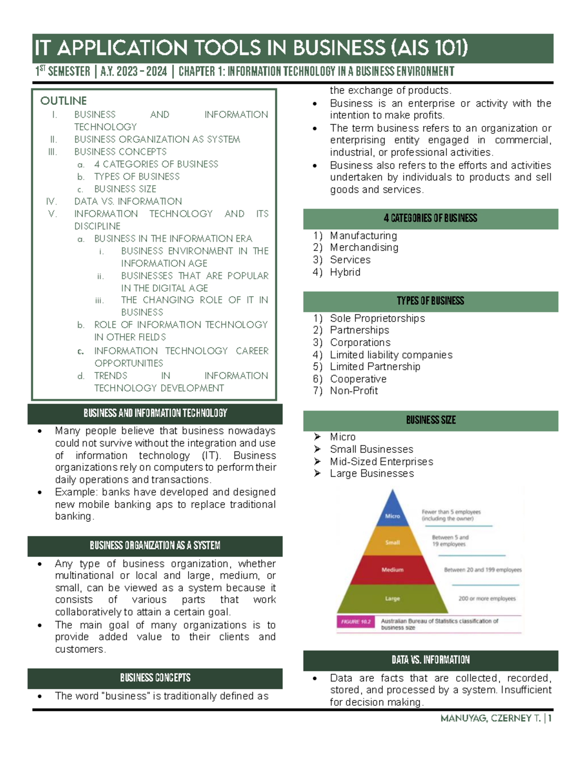 Ais Chapter 1 Ais Chapter 1 1 St Semester A 2023 2024