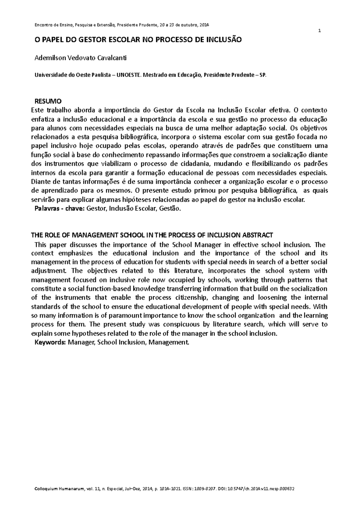 O Papel DO Gestor Escolar NO Processo DE Inclusão - O PAPEL DO GESTOR ESCOLAR NO PROCESSO DE ...