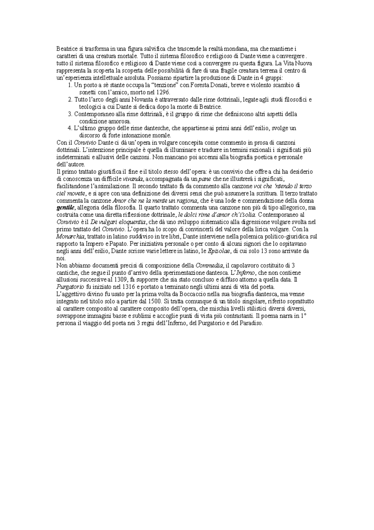 Letteratura italiana - appunti - lingue e letterature straniere - UniPi ...