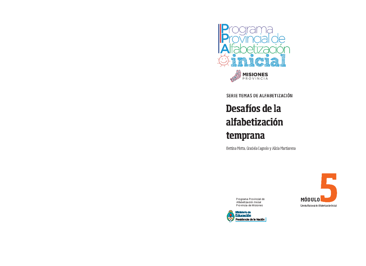 Modulo-5- Alfabetizacion - SERIE TEMAS DE ALFABETIZACIÓN Desafíos de la ...