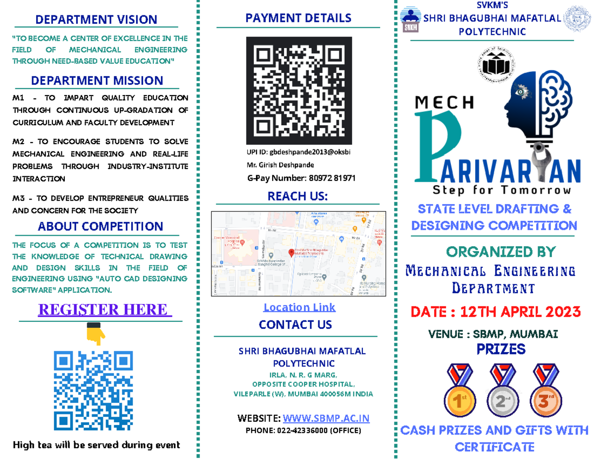 Mech - Parivartan 2k23 Brochure - SVKM'S SHRI BHAGUBHAI MAFATLAL ...