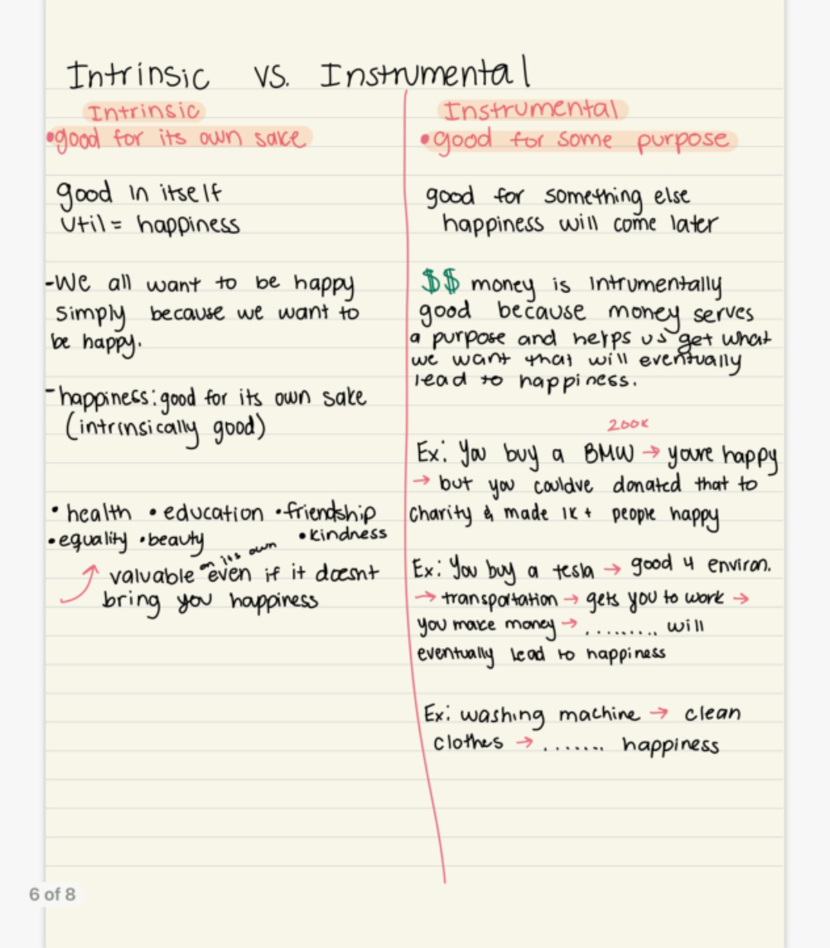Intrinsic Vs Instrumental - PHI 2600 - Studocu