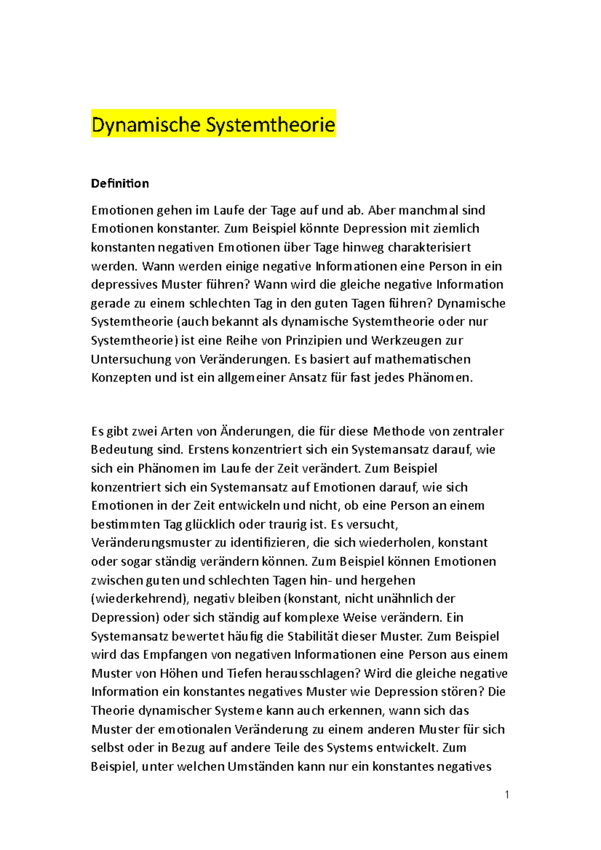 Dynamische Systemtheorie - Dynamische Systemtheorie Definition ...