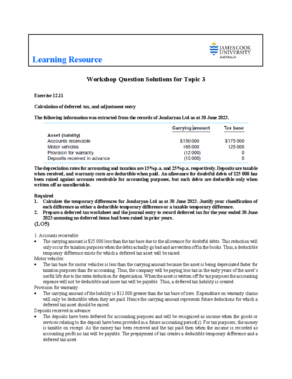 Weeks 4 - 8 Tute & Wshop Sols - Warning: TT: undefined function: 32 Warning: TT: undefined ...