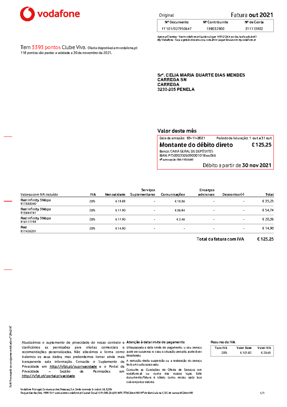 Aquela cena que tu sabes bem o que é sacode a - Original Fatura out 2021 Nº Documento Nº - Studocu