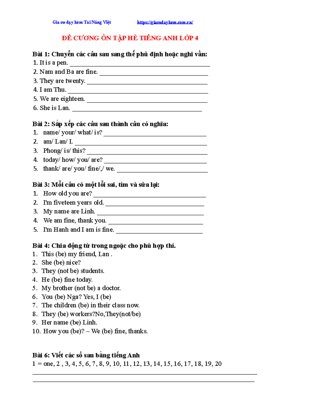 De cuong on tap he tieng anh lop 4 len 5 bai tap on tap he tieng anh lop 4 len lop 5 trang 1 4 ...