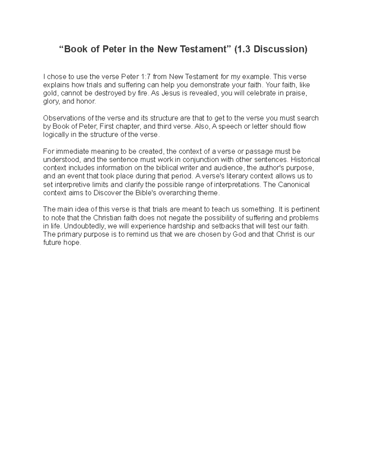 Book of Peter in the New Testament (1.3 Discussion) - “Book of Peter in ...