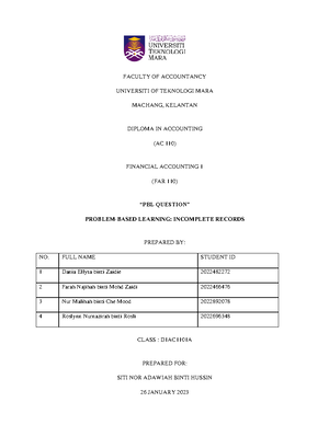 MGT162 GROUP ASSIGNMENT - MGT 162 FUNDAMENTAL OF MANAGEMENT PREPARED ...