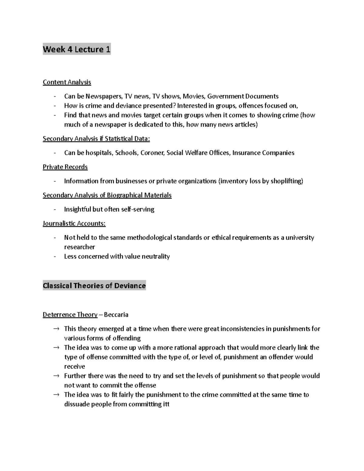 Soc 275 - Week 4 - SOCY 275 Week 4 Class Notes - Week 4 Lecture 1 ...