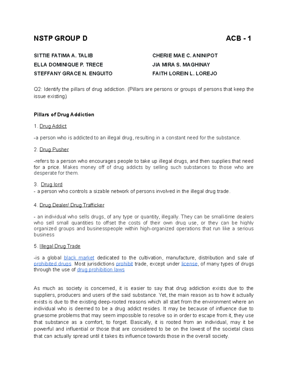 Issue Analysis Influenced by Pastoral Circle Process - NSTP GROUP D ACB ...