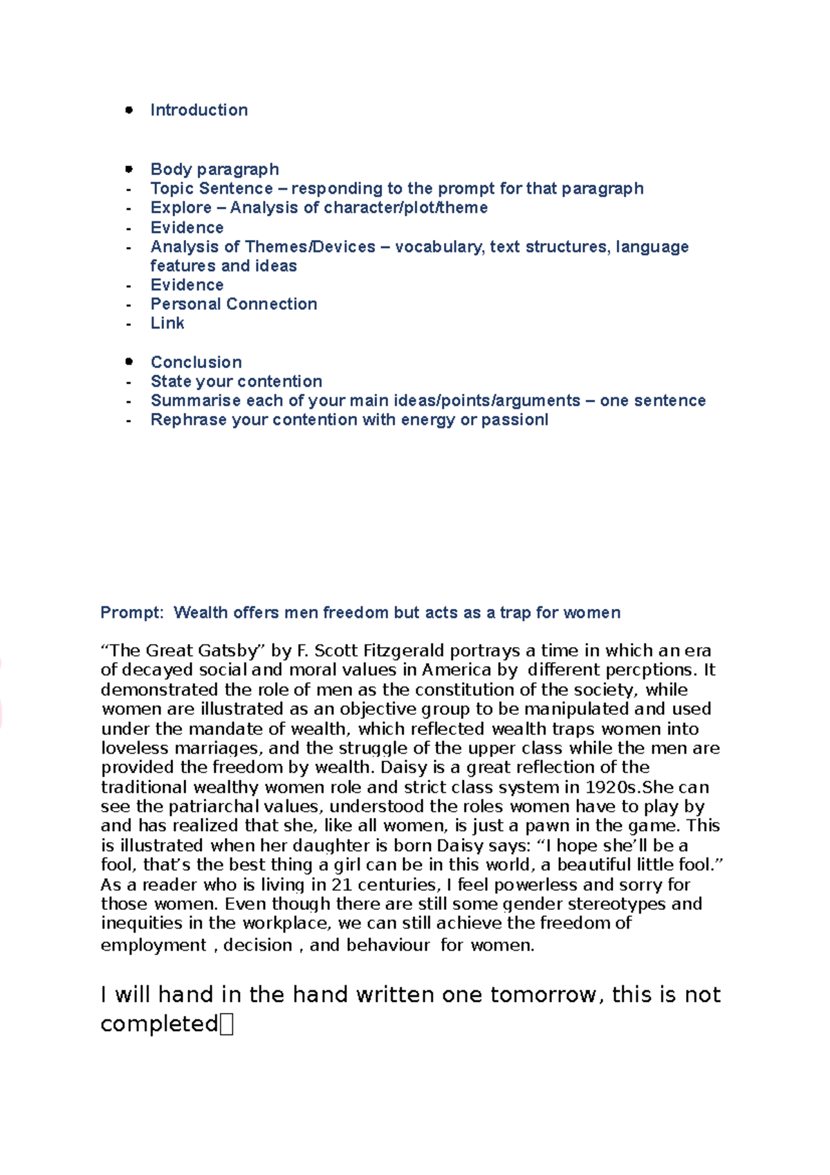 Practice Paragraph - references - Introduction Body paragraph Topic ...