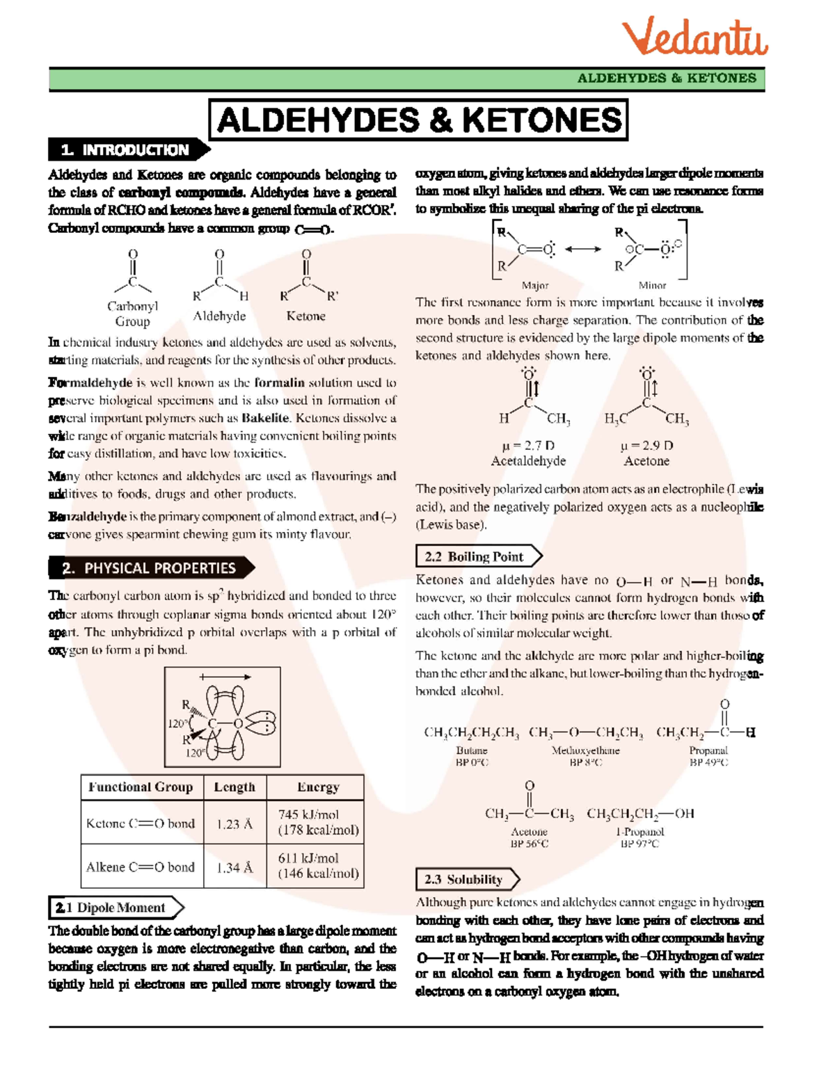 Aldehydes Ketones and Carboxylic Acids Class 12 Notes CBSE Chemistry ...