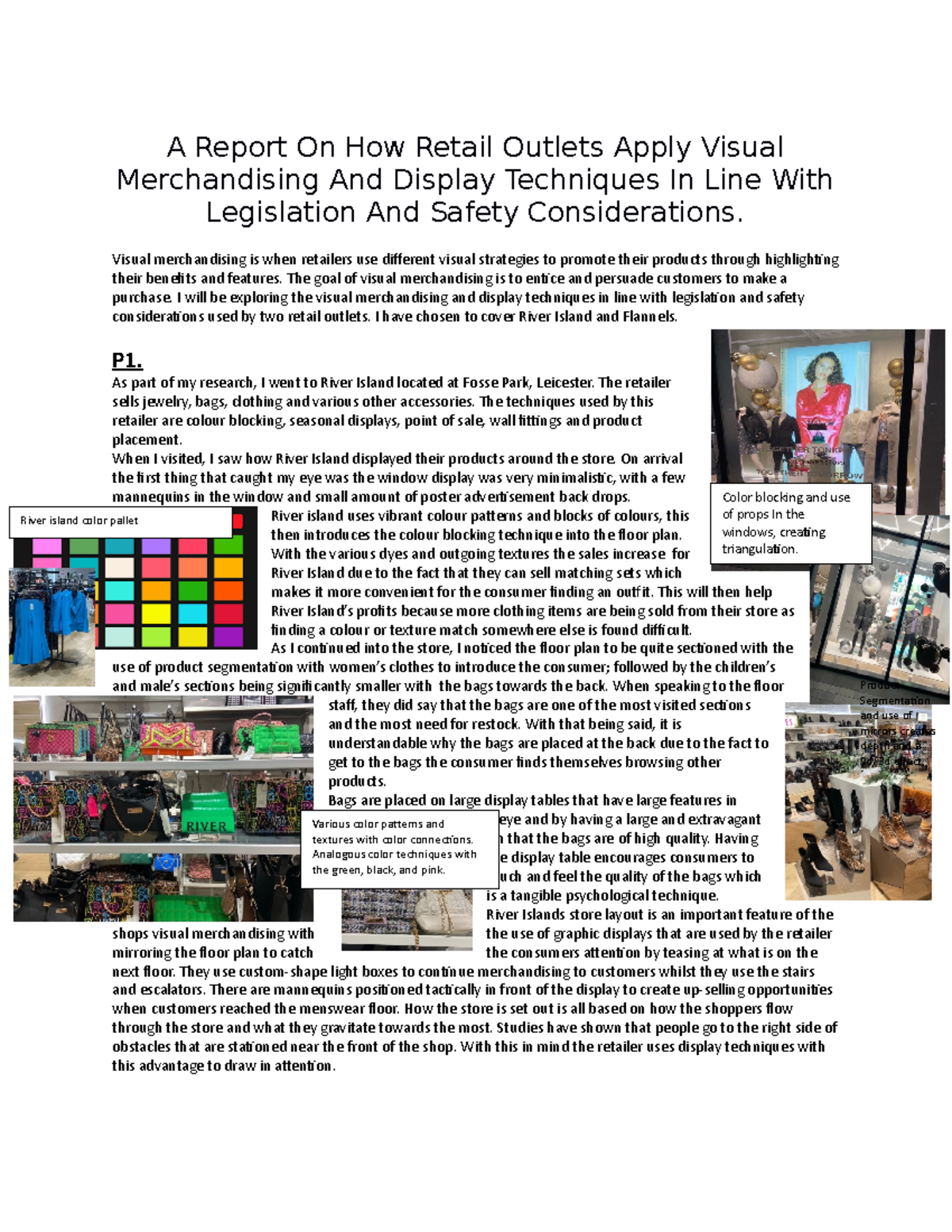 unit 16 visual merch assignment 1 - A Report On How Retail Outlets ...
