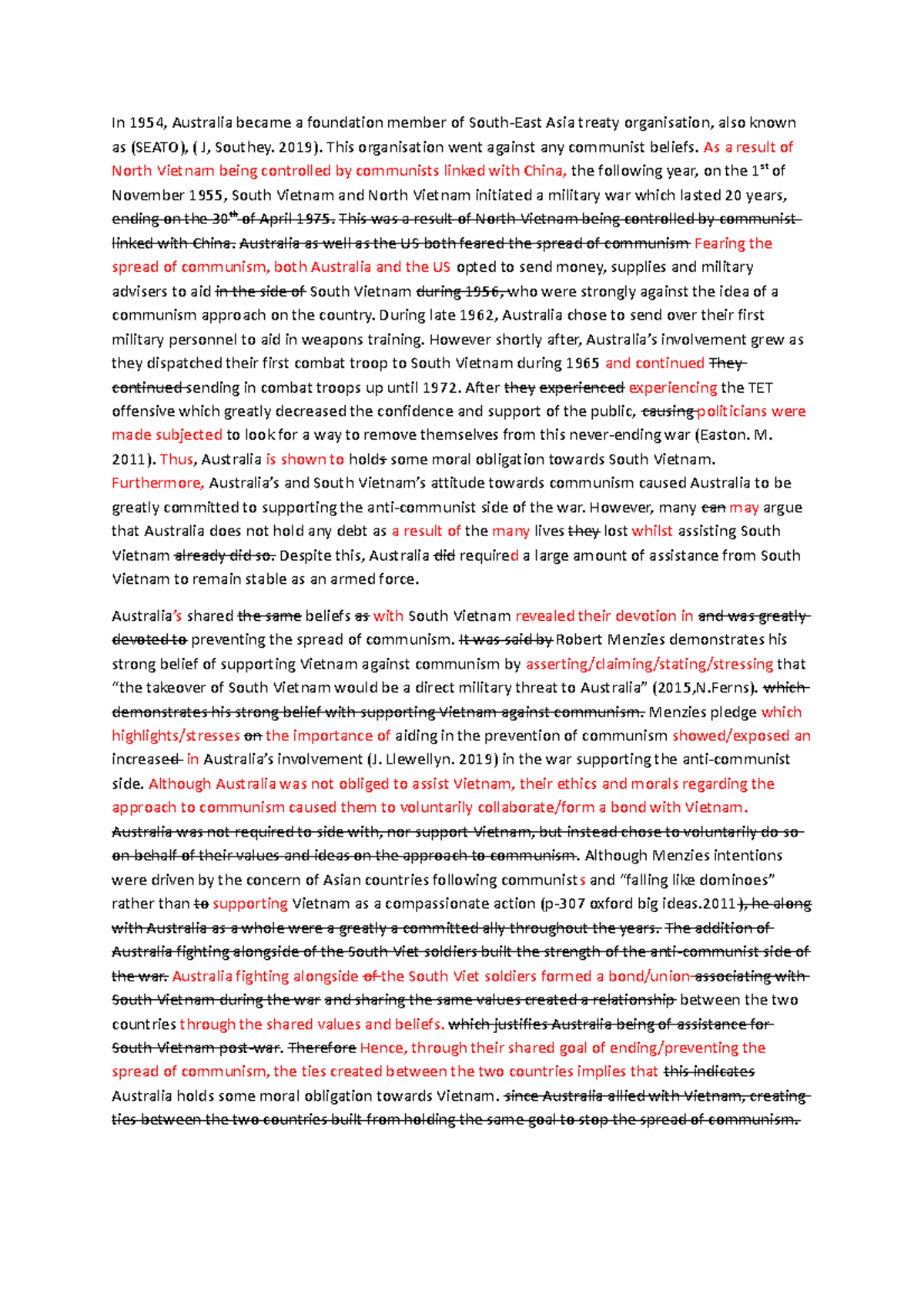 Aus moral obligations essay - In 1954, Australia became a foundation ...